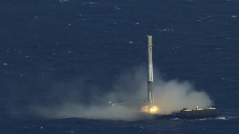 SpaceX lands rocket on ocean platform for first time | SpaceX lands ...