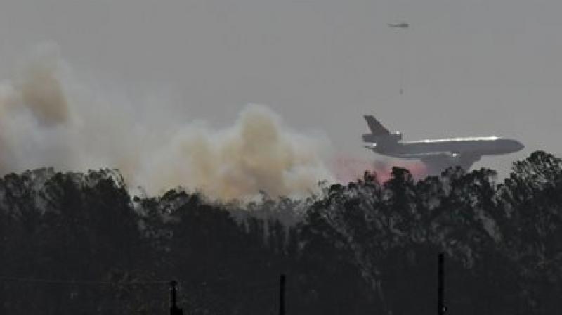 Second wildfire breaks out on California military base | Second ...